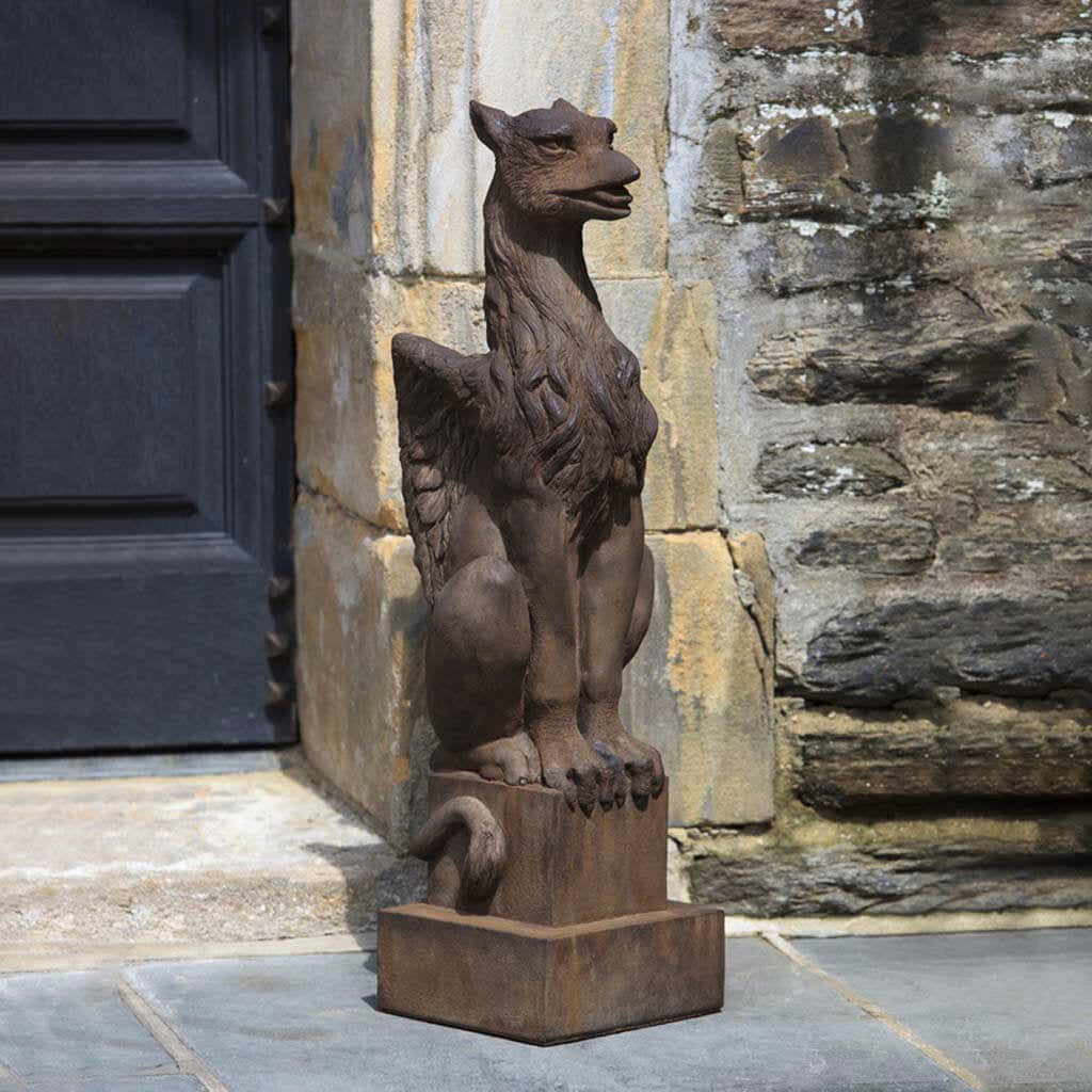 Gryphon Cast Stone Garden Statue – Soothing Company