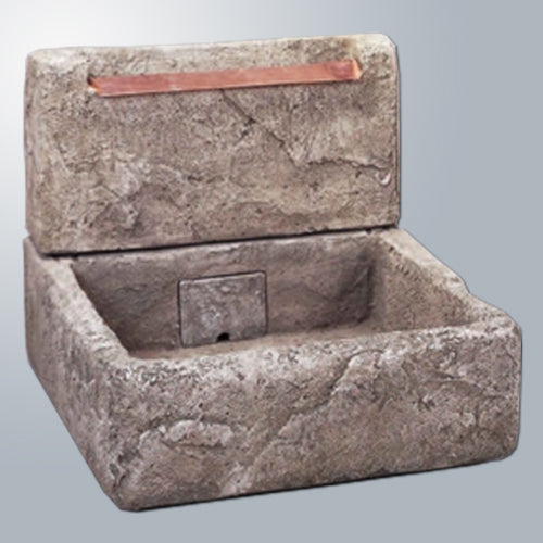 Shallow Cistern Fountain with Copper Overflow – Soothing Company