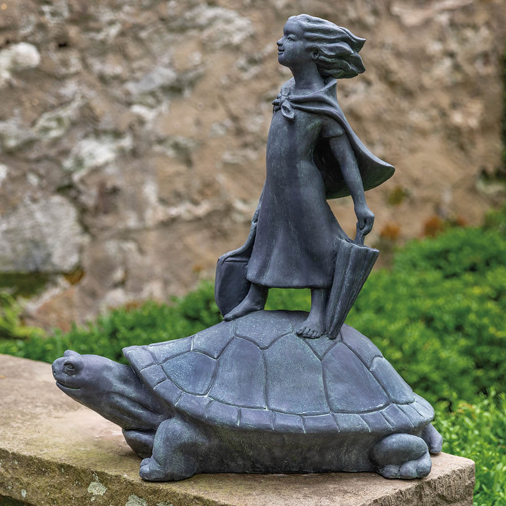 Tortoise Shell Express | Turtle Cast Stone Statue – Soothing Company