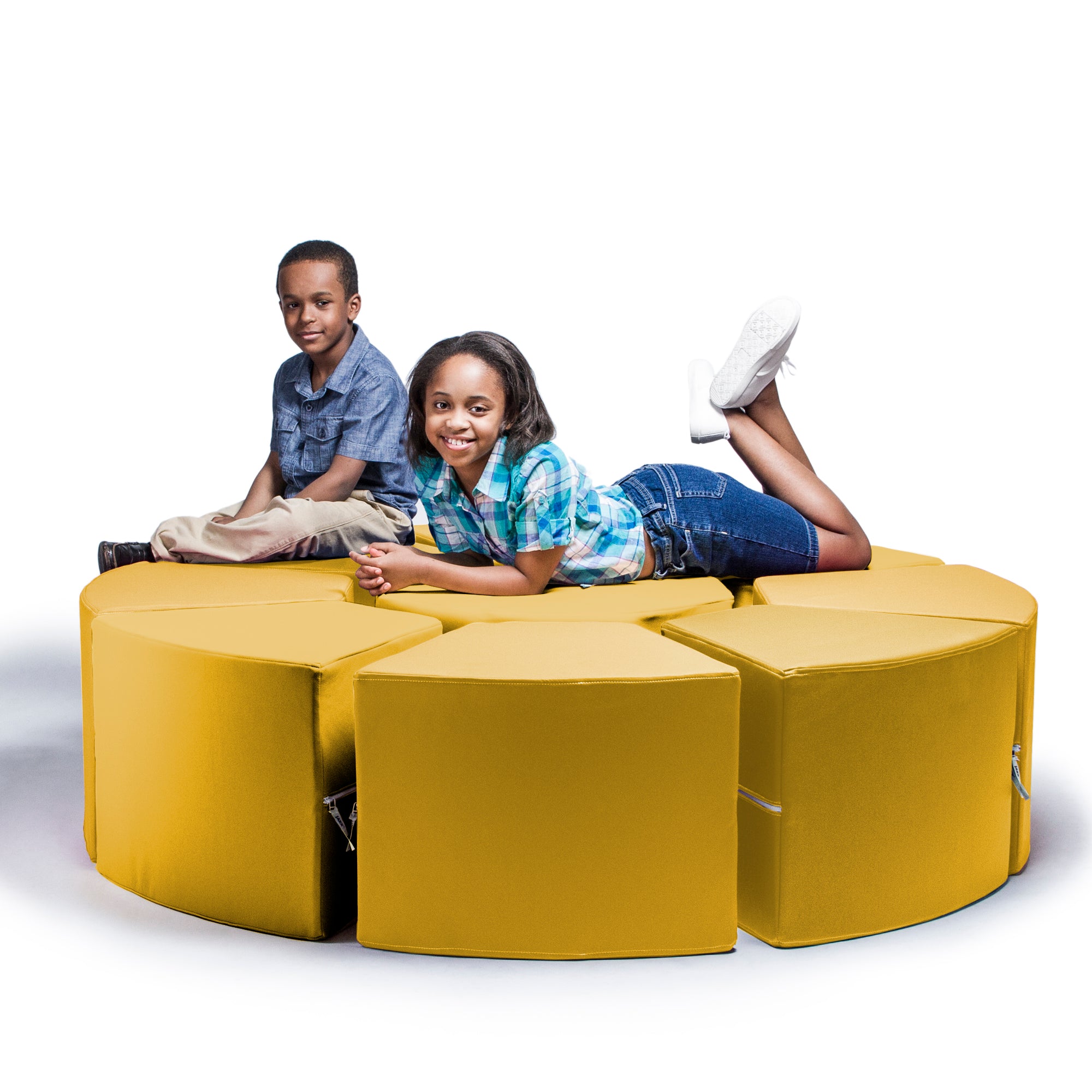 Jaxx Octagon 9-Piece Sectional Seating Arrangement in Premium Vinyl ...