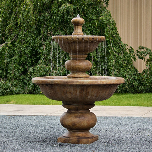 Siena Cascade Outdoor Water Fountain | Large Water Fountain – Soothing ...