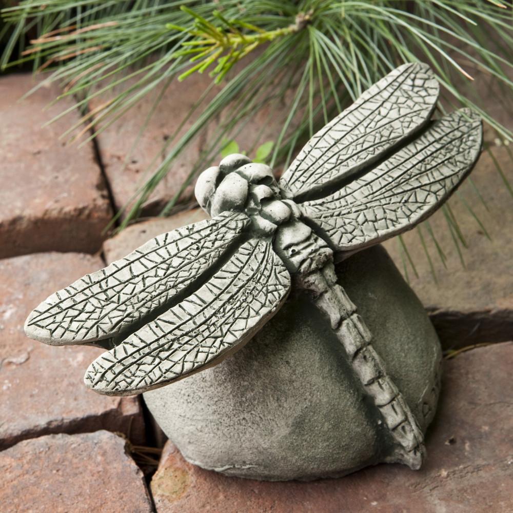 Dragonfly Cast Stone Garden Statue – Soothing Company