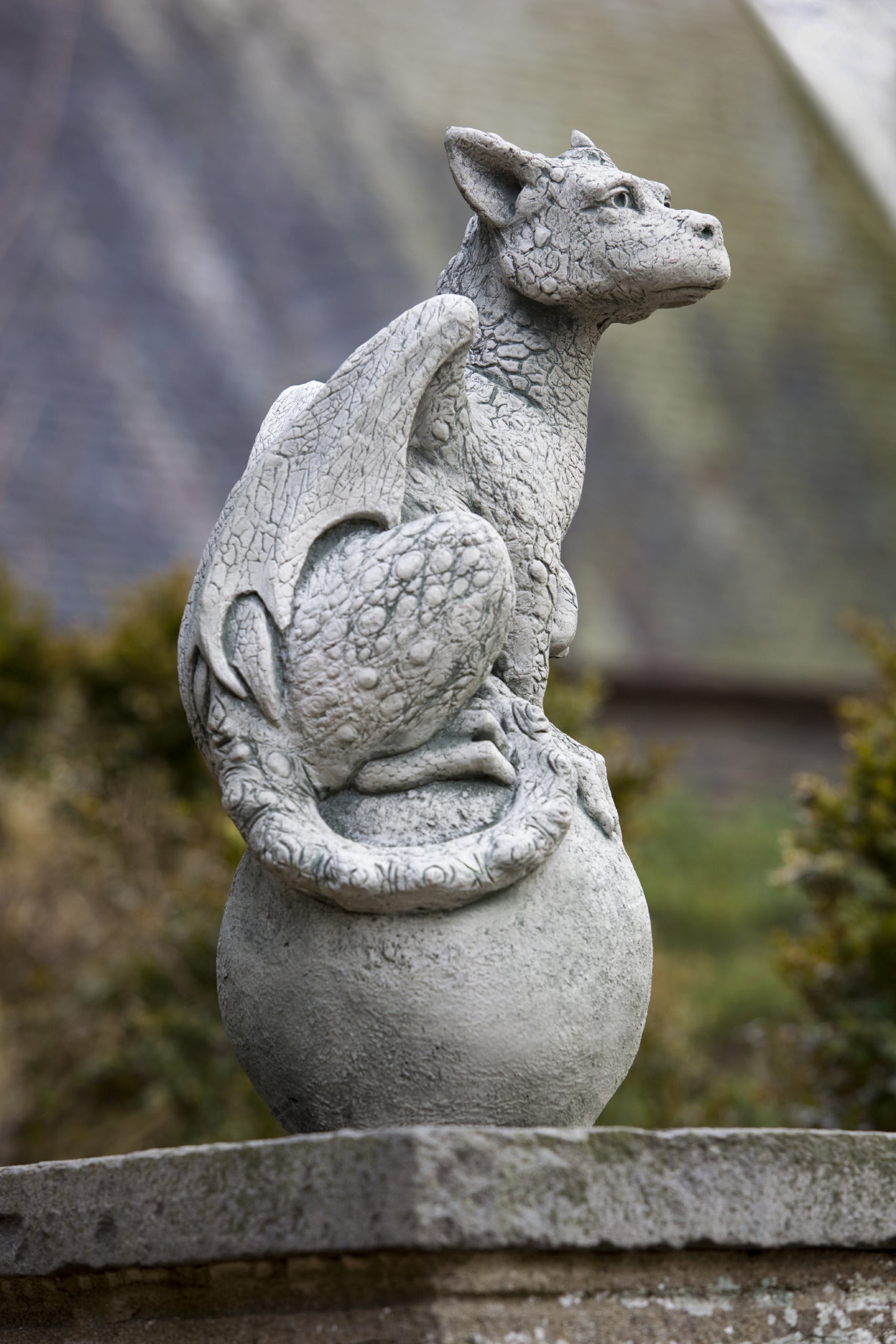 Eryl Cast Stone Garden Statue | Dragon Statue | Gargoyle Statue ...
