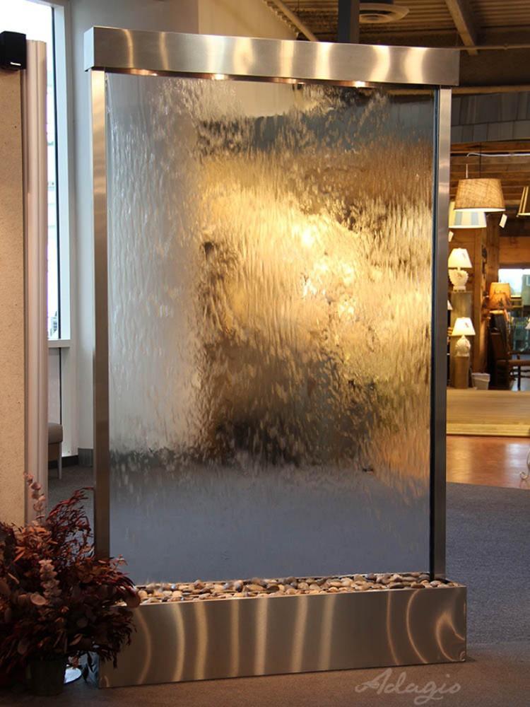 Mega Grandeur Floor Fountain | Large Freestanding Water Wall – Soothing ...