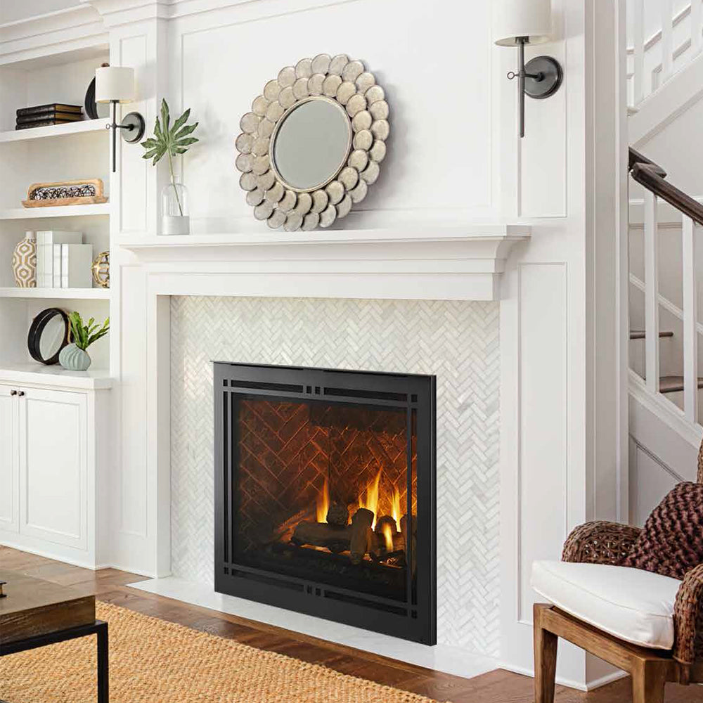 Meridian 42" Top/Rear Direct Vent Fireplace with Intellifire Touch Ign ...