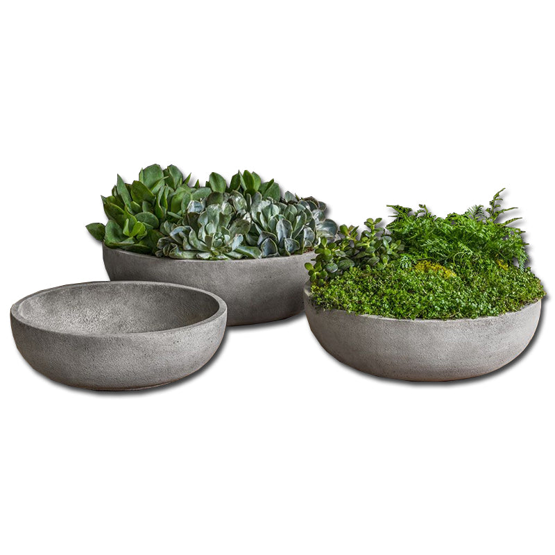 Terrace Bowl | Cast Stone Planter – Soothing Company