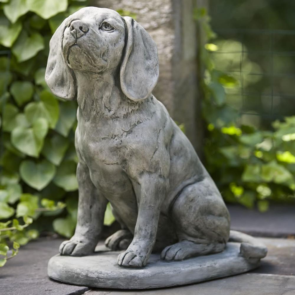 Scout Cast Stone Garden Statue | Dog Statue – Soothing Company