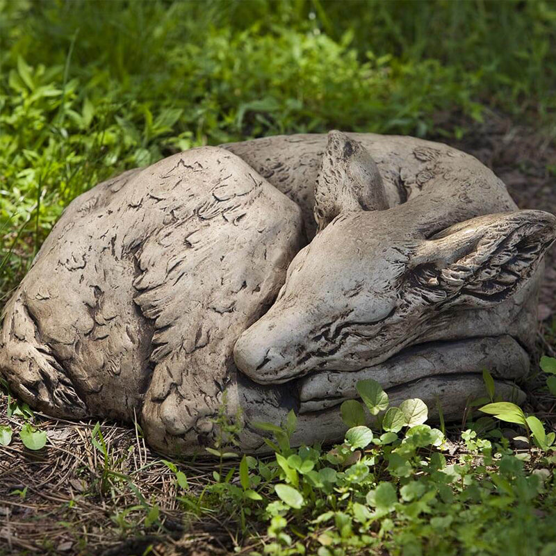 Sleeping Fawn Cast Stone Garden Statue – Soothing Company