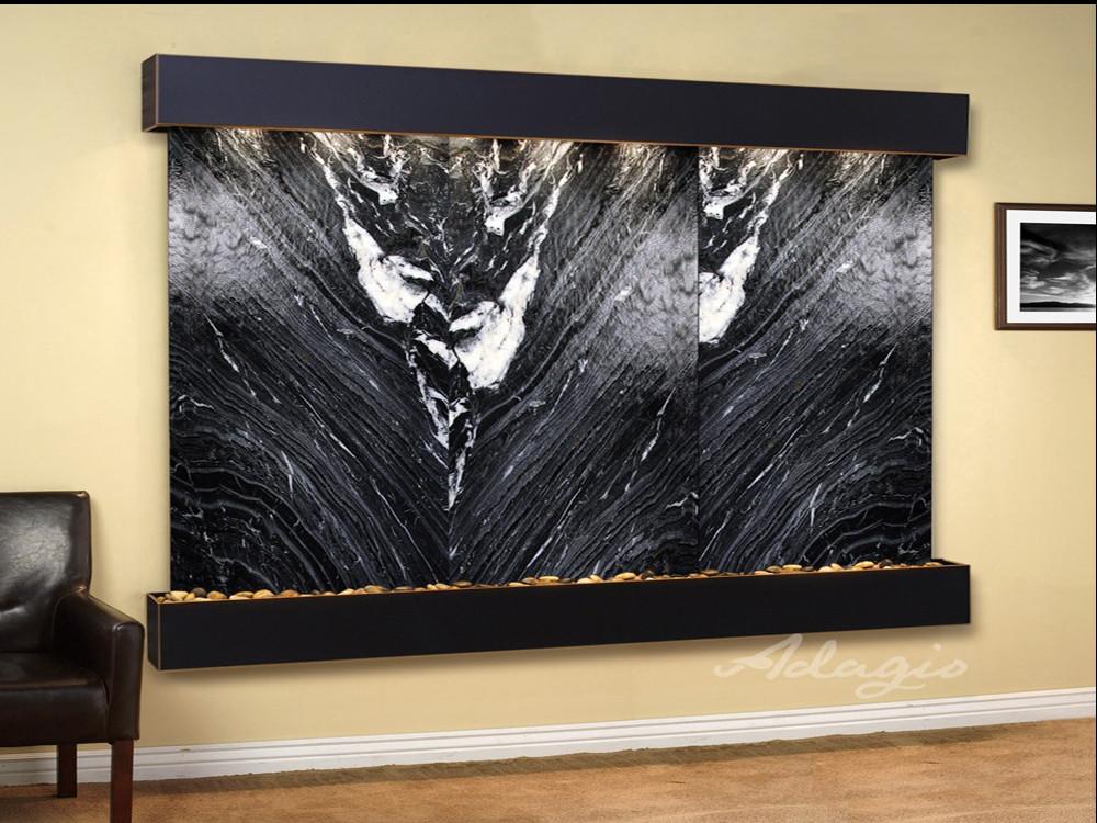 Solitude River Marble Wall Fountain | Large Indoor Waterfall – Soothing ...