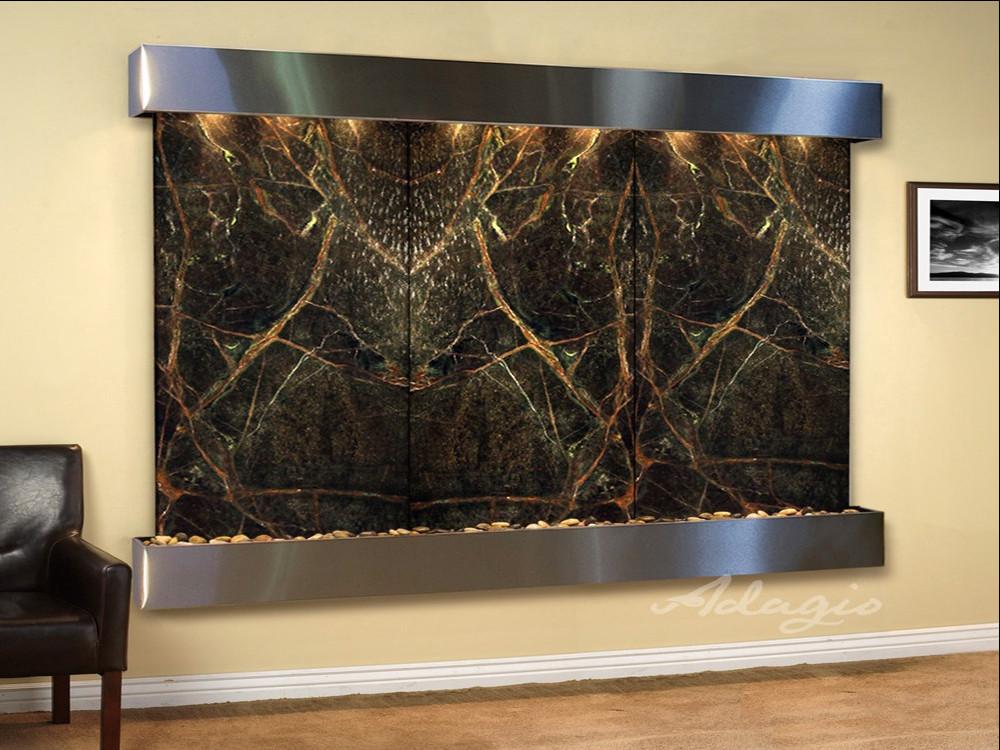 Solitude River Marble Wall Fountain | Large Indoor Waterfall – Soothing ...