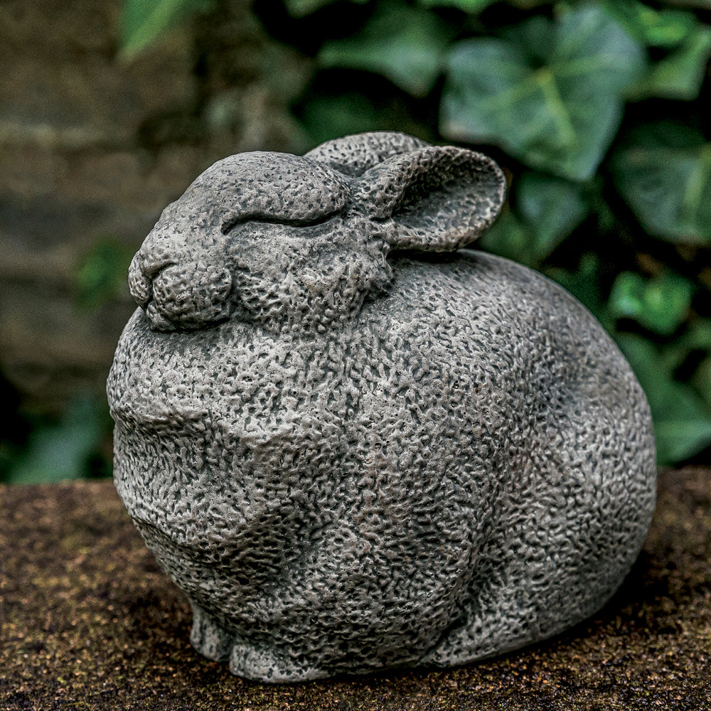 Stone Bunny Cast Stone Garden Statue | Rabbit Statue – Soothing Company