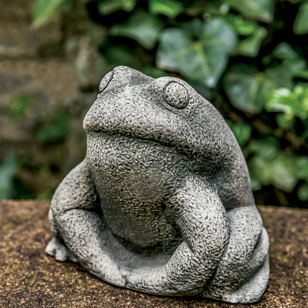 Stone Frog Cast Stone Garden Statue | Frog Statue – Soothing Company