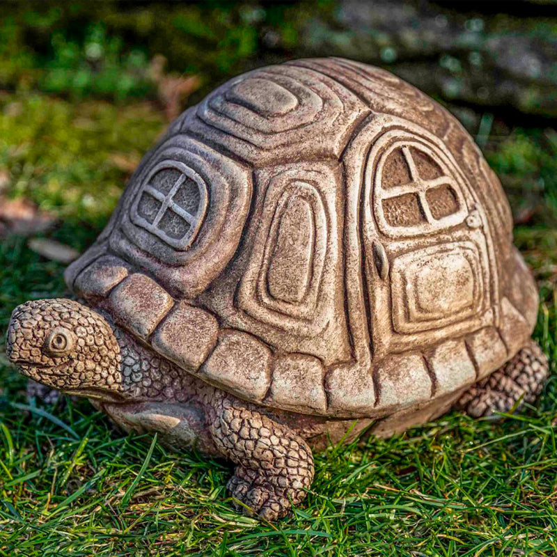 Traveling Turtle Cast Stone Garden Statue – Soothing Company