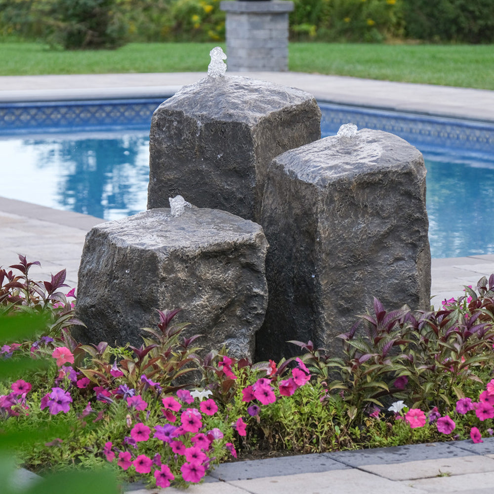 Watershed Triple Rock Outdoor Fountain – Soothing Company
